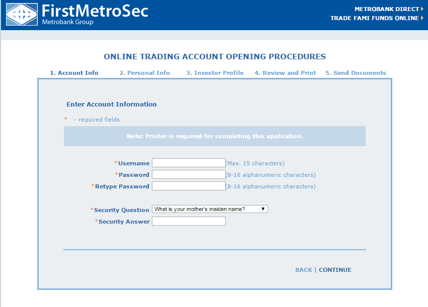 HOW TO OPEN A FIRSTMETROSEC ONLINE TRADING ACCOUNT